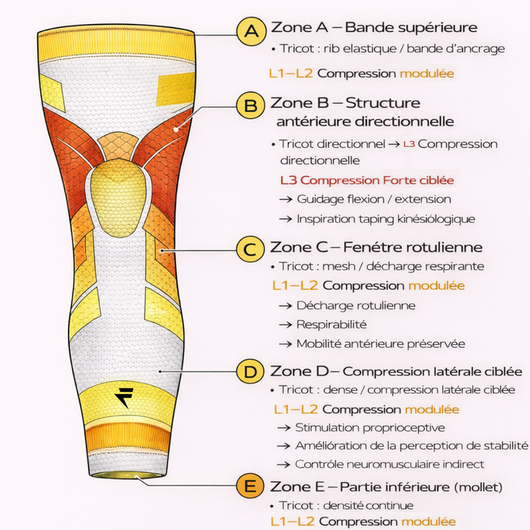 Flytex - Maintiens de compression pour genoux